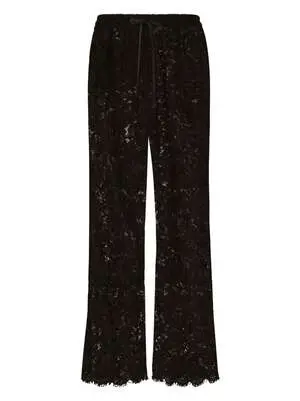 Dolce & Gabbana Lace-panel Trousers - Black