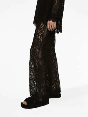 Dolce & Gabbana Lace-panel Trousers - Black