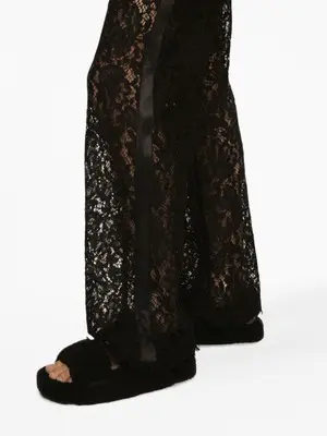 Dolce & Gabbana Lace-panel Trousers - Black