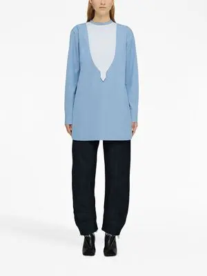 JIL SANDER Striped Cotton Blouse