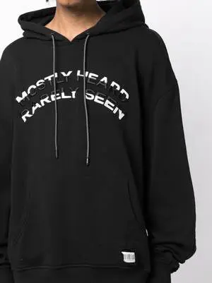 MOSTLY HEARD RARELY SEEN Logo-embossed Cotton Hoodie