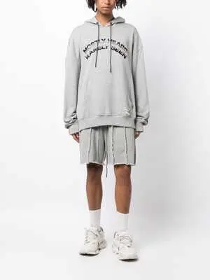 MOSTLY HEARD RARELY SEEN Logo-embroidered Hybrid Hoodie - Grey