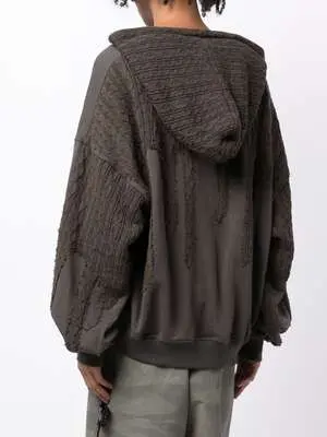 MOSTLY HEARD RARELY SEEN Cable-knit Cotton Hoodie