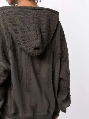 MOSTLY HEARD RARELY SEEN Cable-knit Cotton Hoodie