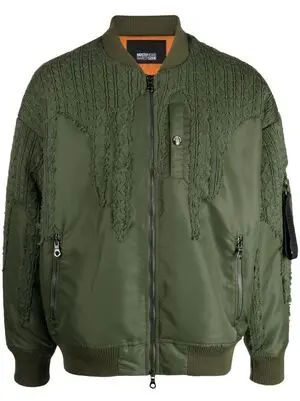 MOSTLY HEARD RARELY SEEN Drip Crochet-paneling Bomber Jacket