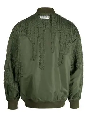 MOSTLY HEARD RARELY SEEN Drip Crochet-paneling Bomber Jacket