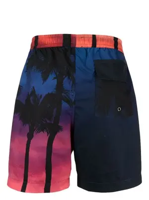 BLUE SKY INN Palm Tree Print Shorts - Blue