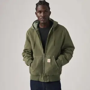 LEVI'S Potrero Hooded Jacket - Washed Green Stonewash