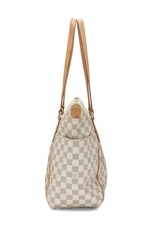 LOUIS VUITTON Damier Azur Totally Tote - White