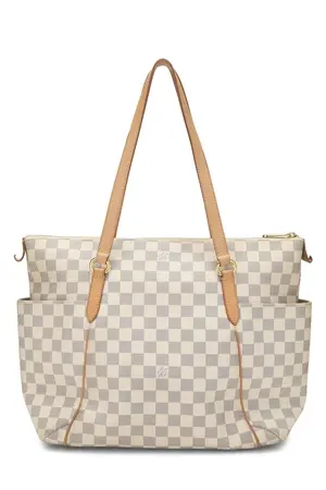 LOUIS VUITTON Damier Azur Totally Tote - White