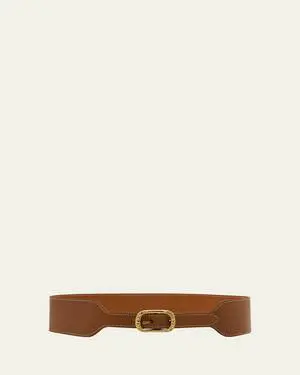 VAINCOURT PARIS L'attirante Leather Waist Belt - Havane