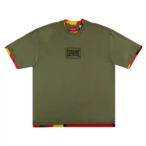 Supreme Layered Short-sleeve Top 'light Olive - Green