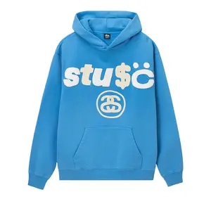 StÜssy X Cactus Plant Flea Market 8 Ball Pigment Dyed Hoodie - Blue