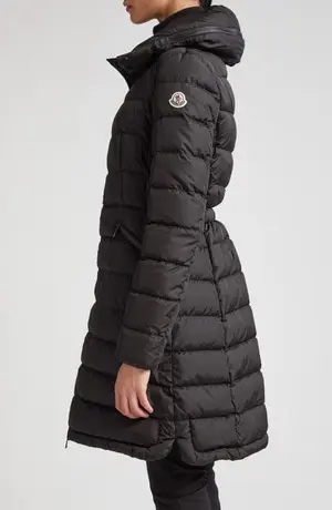 Moncler Flammette Down Coat - Black
