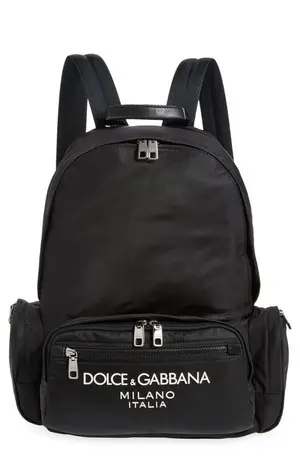 Dolce & Gabbana Logo Backpack - Black/blac
