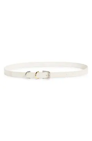 Givenchy Voyou Leather Belt Ivory