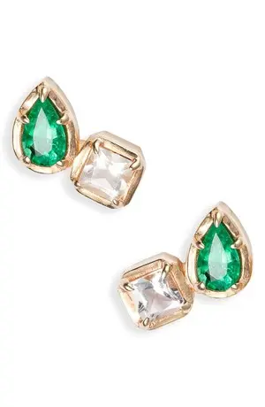Anzie Mélia Stud Earrings - Green