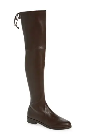 STUART WEITZMAN Stuart Weitzman Over-the-Knee Boots With Adjustable Ties Walnut