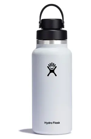 HYDRO FLASK 32-ounce Wide Mouth Water Bottle With Flex Chug Cap - White