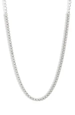 Meira T Diamond Tennis Necklace - White
