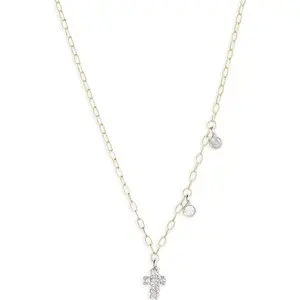 Meira T Diamond Cross Pendant Necklace - Yellow Gold