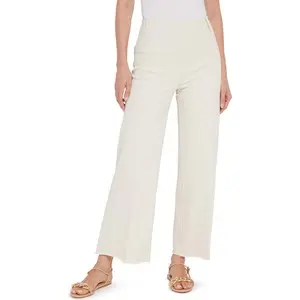 Lyssé Essentials Erin High Waist Ankle Wide Leg Denim Jeans - Oat