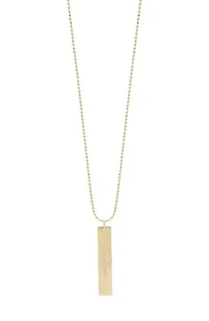 Bony Levy 14k Gold Engravable Bar Pendant Necklace