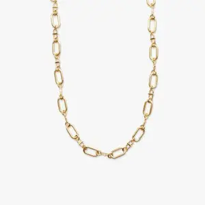 Shinola Necklace Sterling Silver Inch Oval Bike Lock Link Necklace