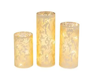 GERSON INTERNATIONAL S/3 B/o Lighted Glass Luminaries Gerson Co - One-color