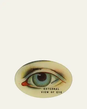 JOHN DERIAN External View Of Eye Oval Tray, 5" X 7 - Multi