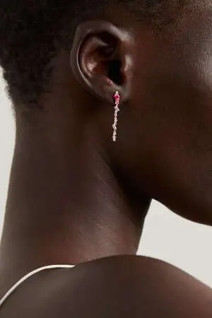 SUZANNE KALAN 18-karat Sapphire And Diamond Drop Earrings
