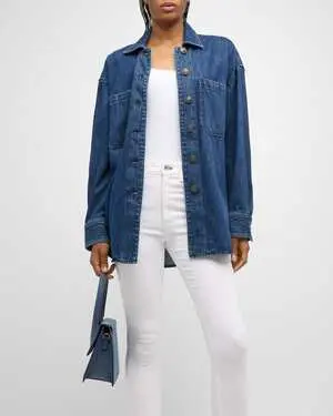 Rag & Bone Lory Denim Shirt Jacket - Evelyn