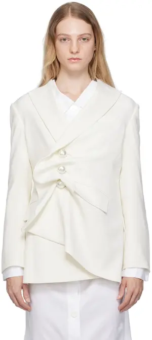 Buy KIMHEKIM Venus Blazer - White At 69% Off | Editorialist