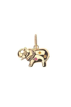 JANE WIN Lucky Wishful Elephant Pendant - Gold