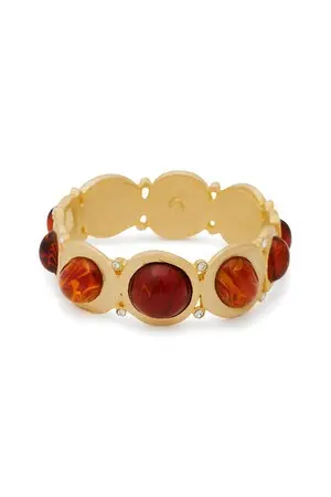 KENNETH JAY LANE Topaz Stone Bangle Bracelet - Gold