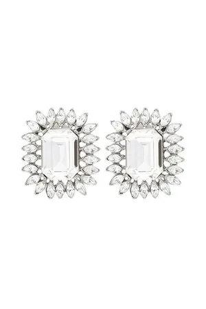 KENNETH JAY LANE Crystal Clip Earrings - Natural