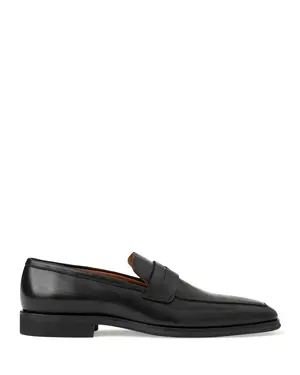 Bruno Magli Leather Penny Loafers - Black