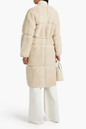 Zimmermann Shearling Coat With Knitted Trims