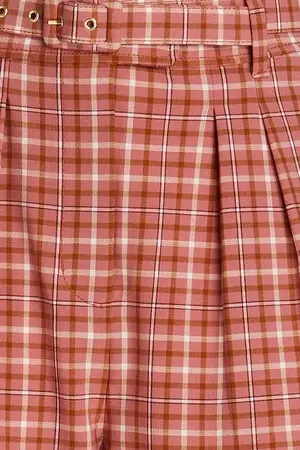 Zimmermann Checked Jacquard Pleated Shorts