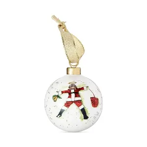SPODE Doodles Best In Snow Bauble - White