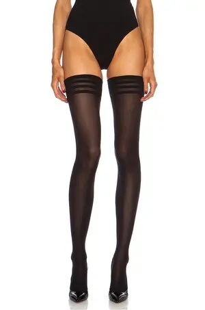 Wolford Velvet De Luxe 50 Stay-up Tights - Black