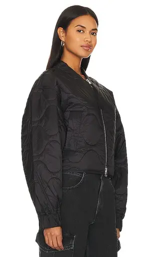 AGOLDE X Shoreditch Ski Club Iona Quilted Jacket - Black