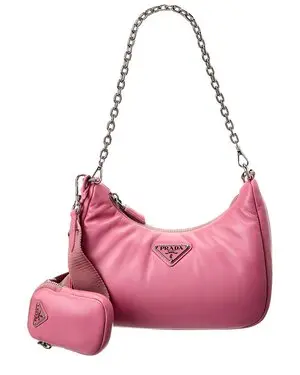 Prada Prada Re-Edition 2005 Padded Leather Shoulder Bag - Pink