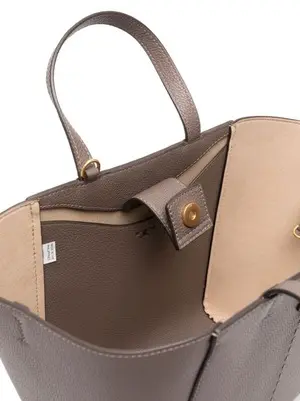 Tory Burch Double T Leather Tote Bag
