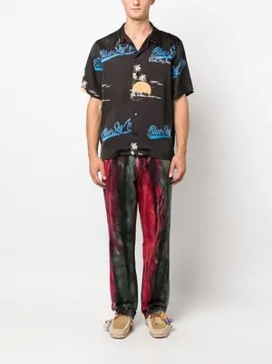 BLUE SKY INN Logo-print Short-sleeve Shirt - Black