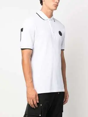 PLEIN SPORT Ss Logo-patch Cotton Polo Shirt