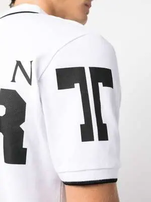 PLEIN SPORT Ss Logo-patch Cotton Polo Shirt