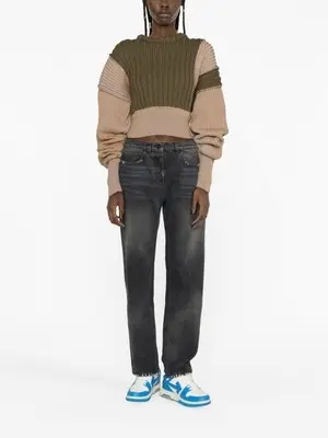 Palm Angels Distressed Straight-leg Jeans