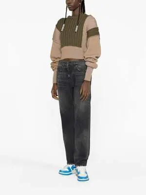Palm Angels Distressed Straight-leg Jeans