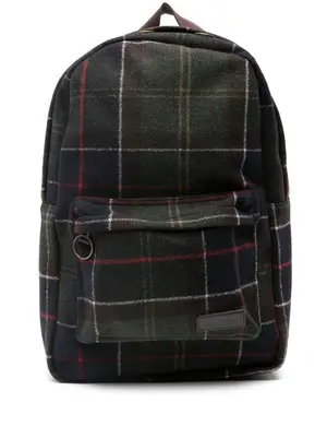 Barbour Tartan-check Felted Backpack